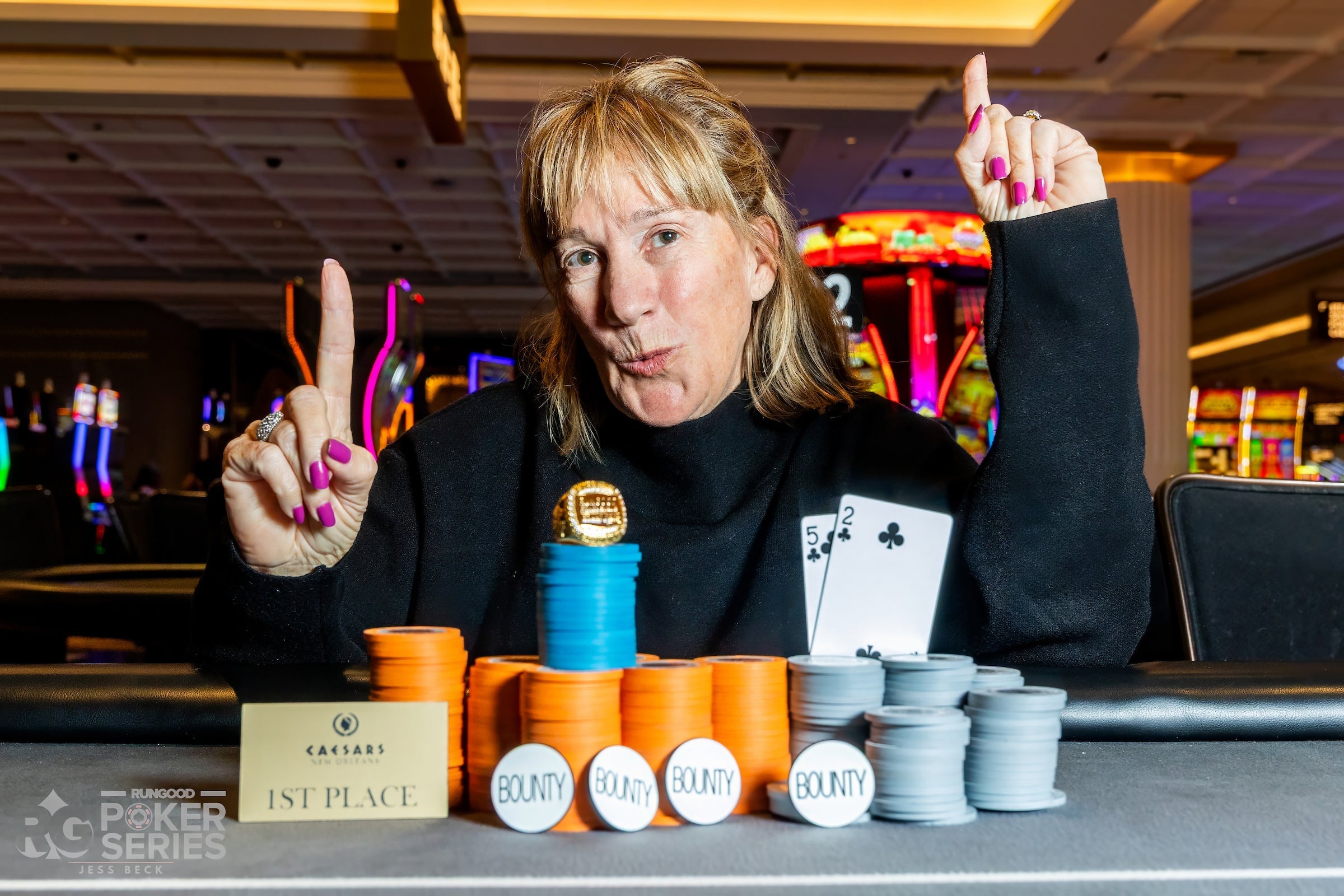 Nancy Decuers wins Caesars New Orleans Grand Prix $400 Black Chip Boun