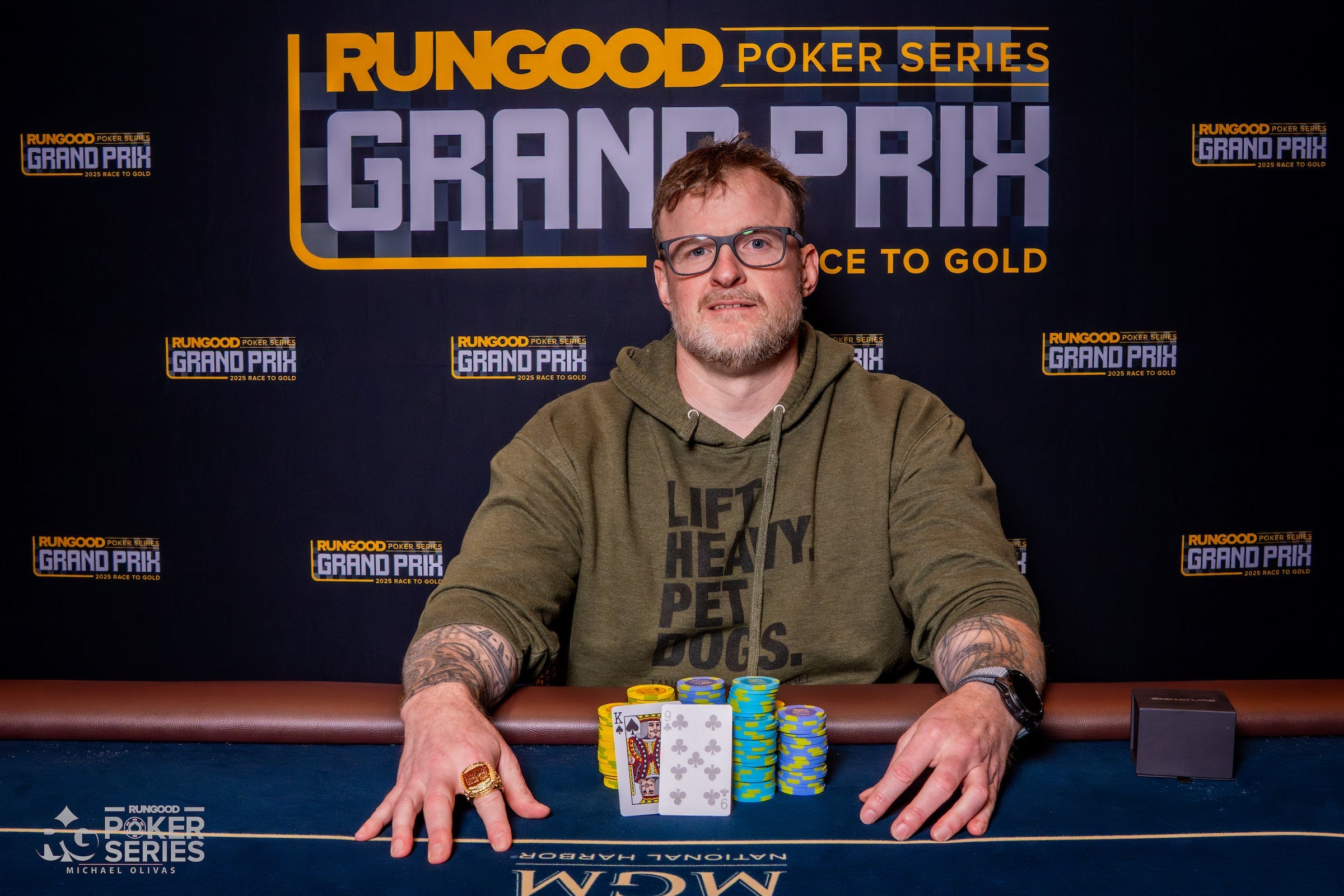 Andy Huene wins MGM National Harbor Grand Prix $2,200 NLH Purple Chip